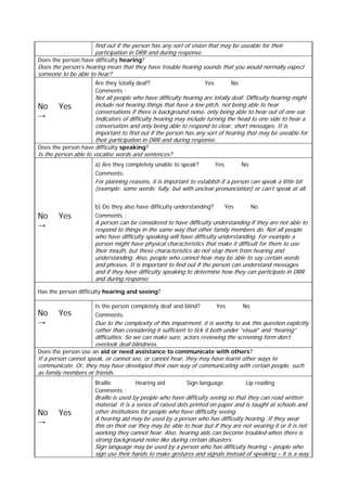 Pwd screening form with guidelines for completion | PDF
