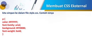 Pemograman WEB (CSS) | PPT