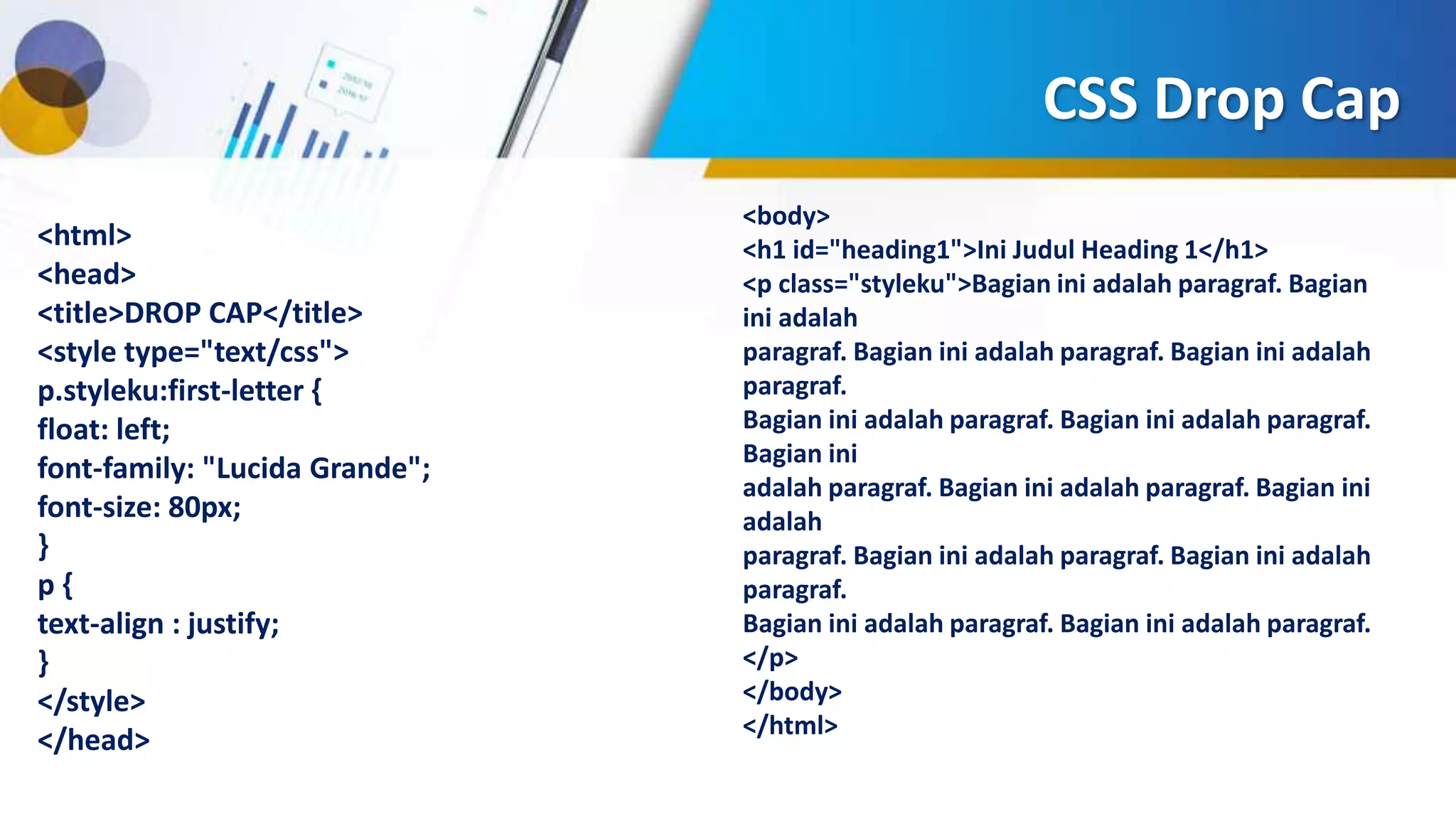Pemograman WEB (CSS Lanjutan) | PPTX