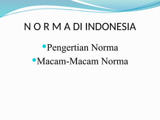 Penerapan Norma DAN ATURAN DI INDONESIA.pptx