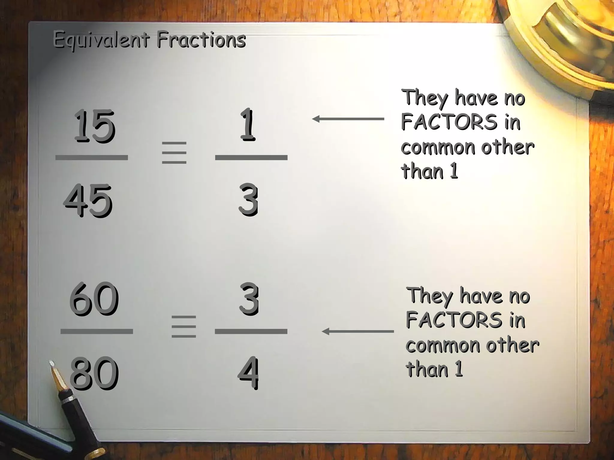 EQUIVALENT FRACTIONS | PPT