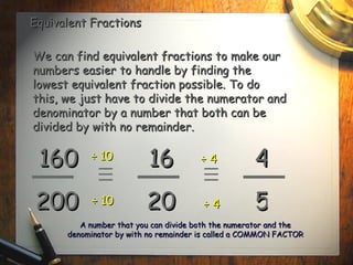 EQUIVALENT FRACTIONS | PPT