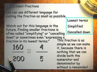 EQUIVALENT FRACTIONS | PPT