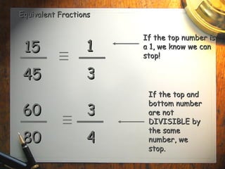 Introduction To Simplifying Fractions | PPT