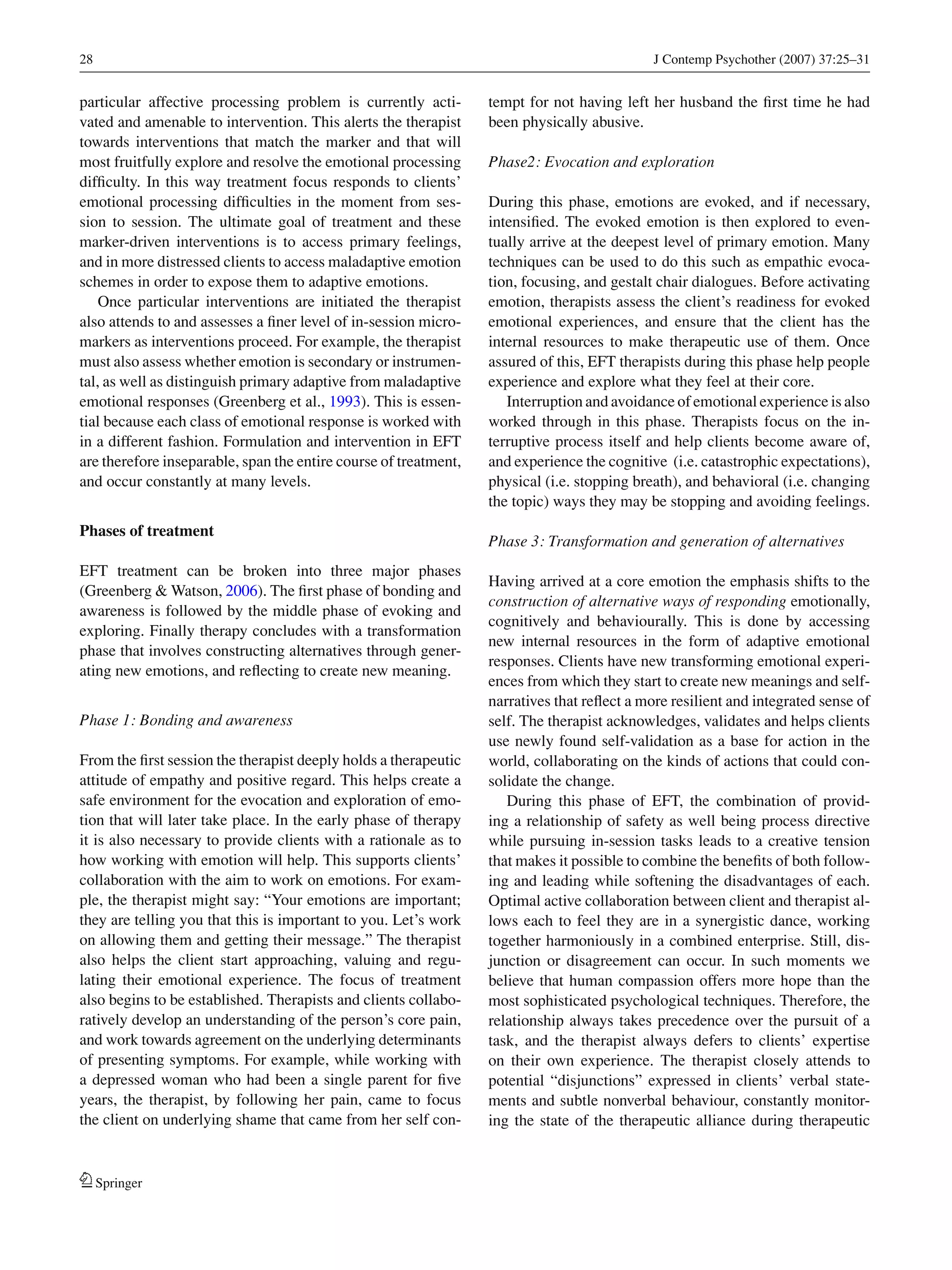 Emotion Focused Therapy | PDF