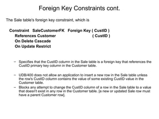 Database constraints | PPT