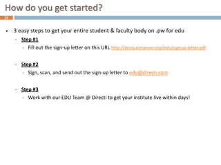 {pw for edu} - Email & Collaboration Applications for Education ...