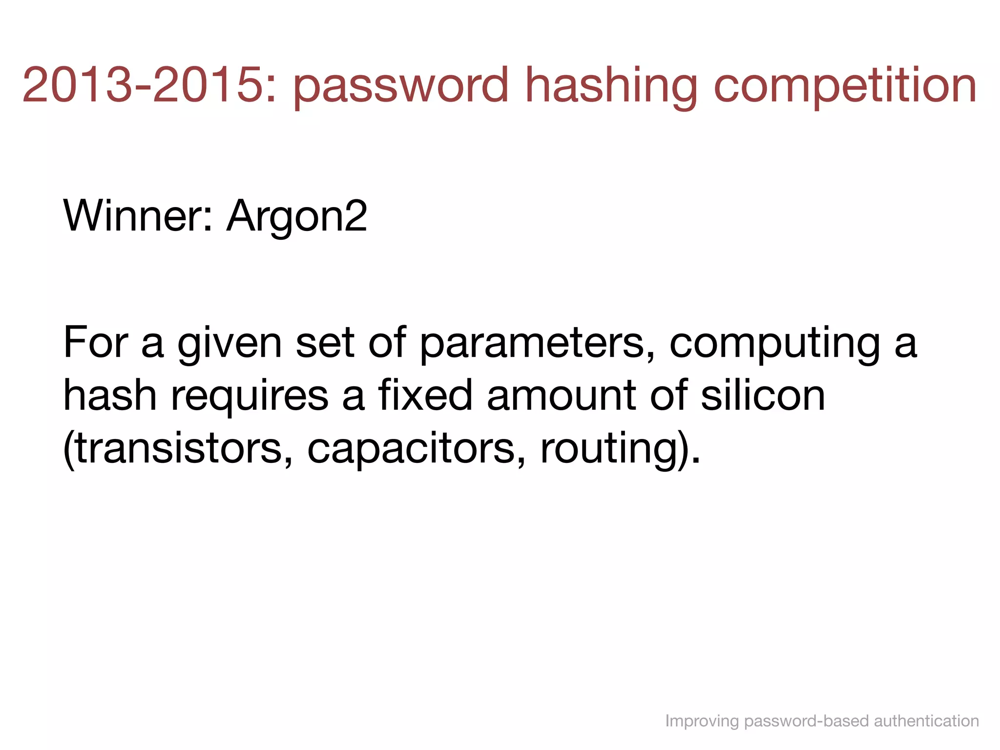 Improving Password Based Authentication Ppt