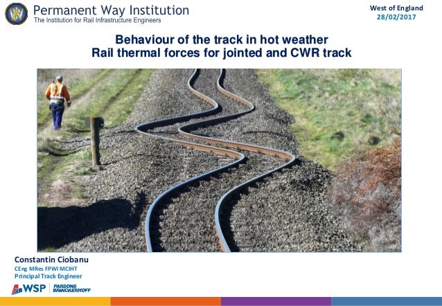Behaviour of the track in hot weather. Rail thermal forces for jointe…