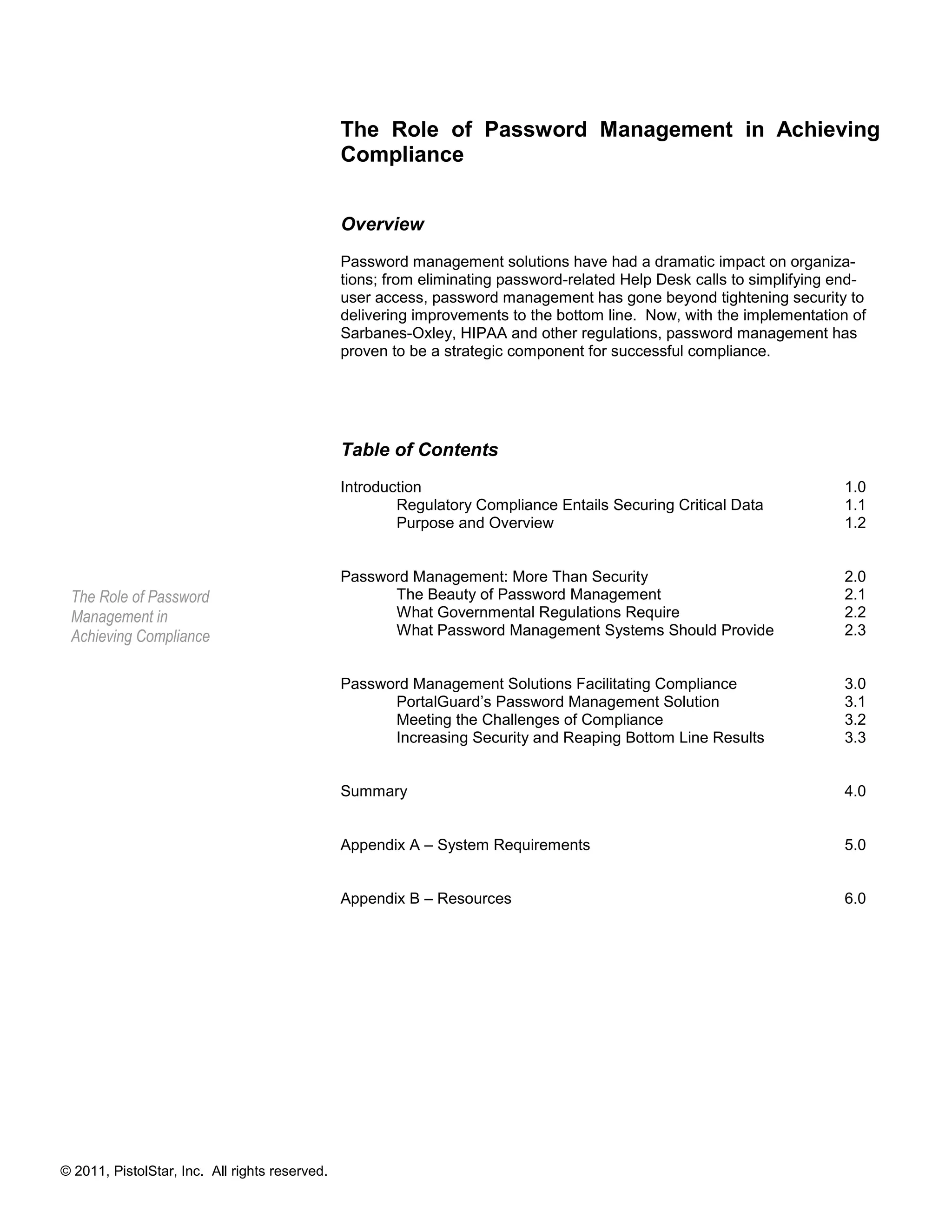 The Role of Password Management in Achieving Compliance | PDF ...