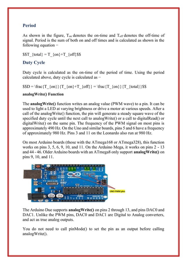 PWM Arduino Experiment for Engineering pra | PDF