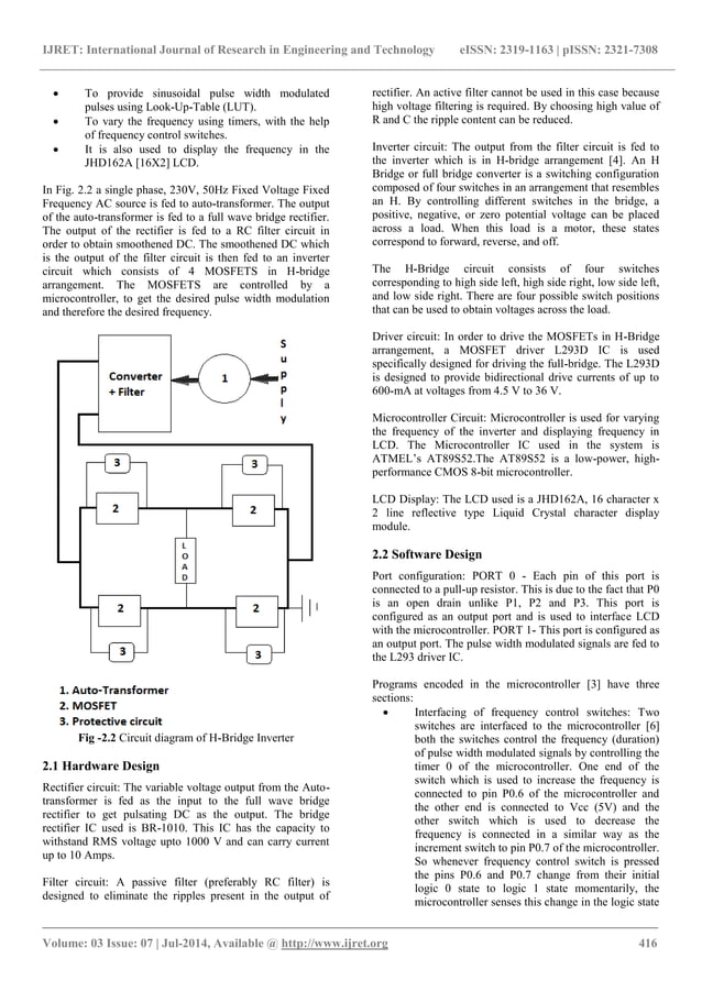 Pwm Generation To Control Variable Frequency Power Source Pdf