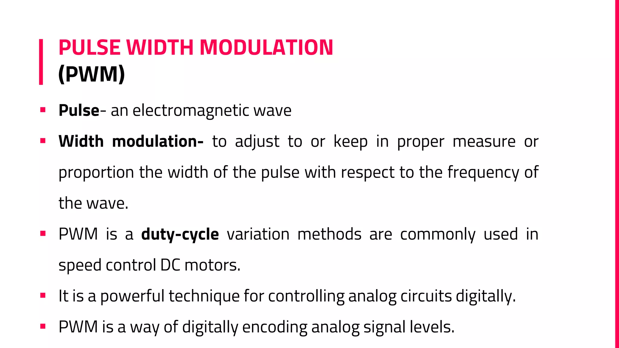 pwm for speed control | PPTX