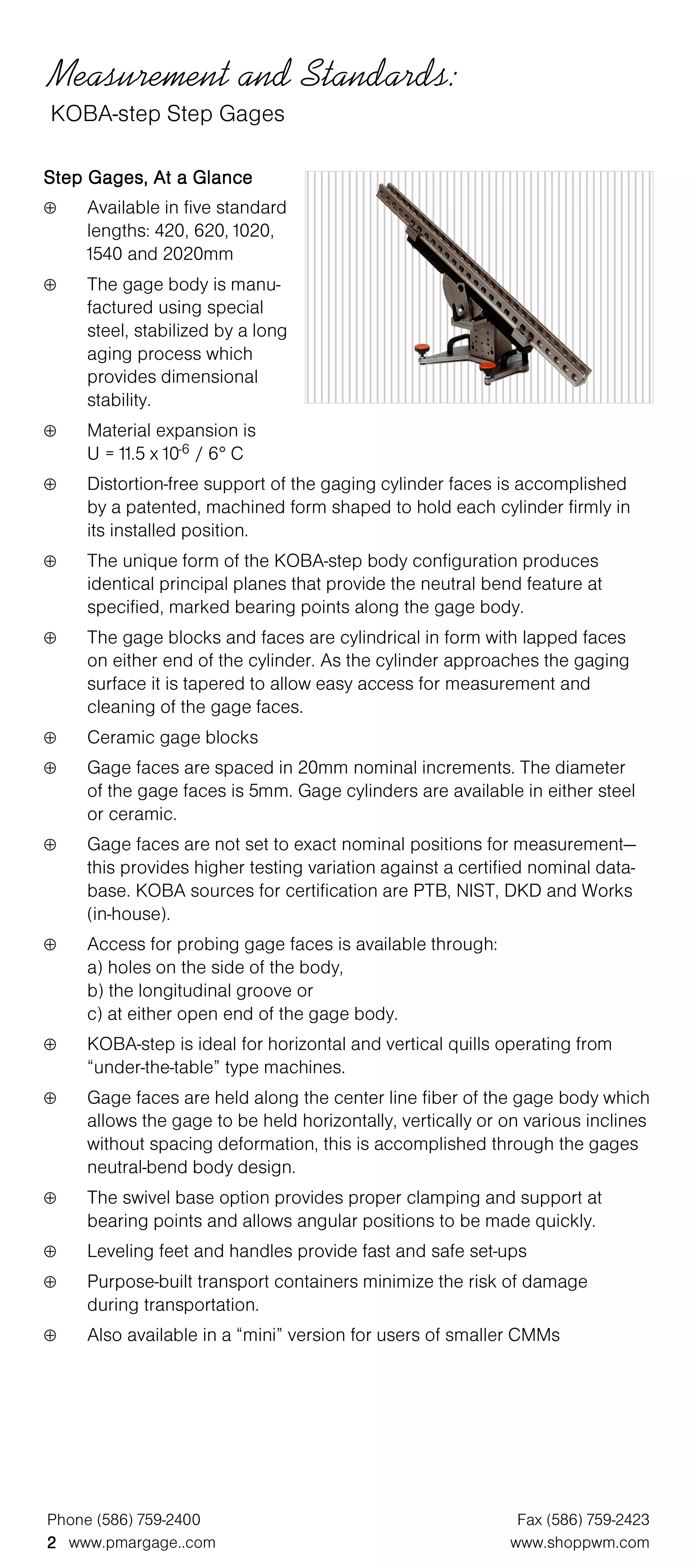 KOBA Step Gage, Artifact | PDF