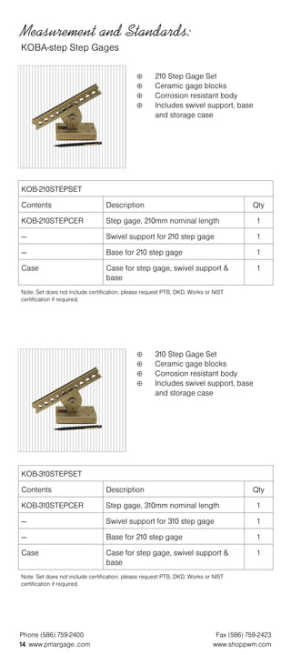 KOBA Step Gage, Artifact | PDF