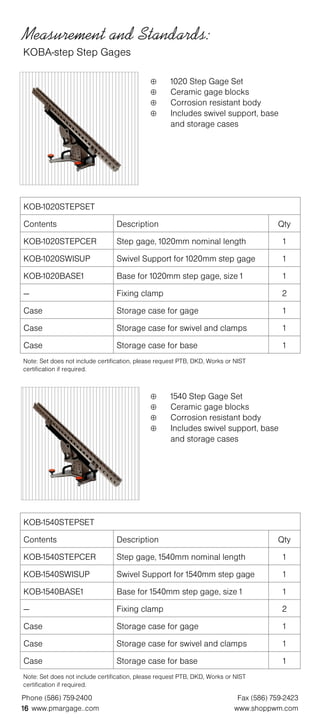 KOBA Step Gage, Artifact | PDF