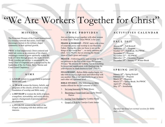 Pwoc brochure 1 | PPT