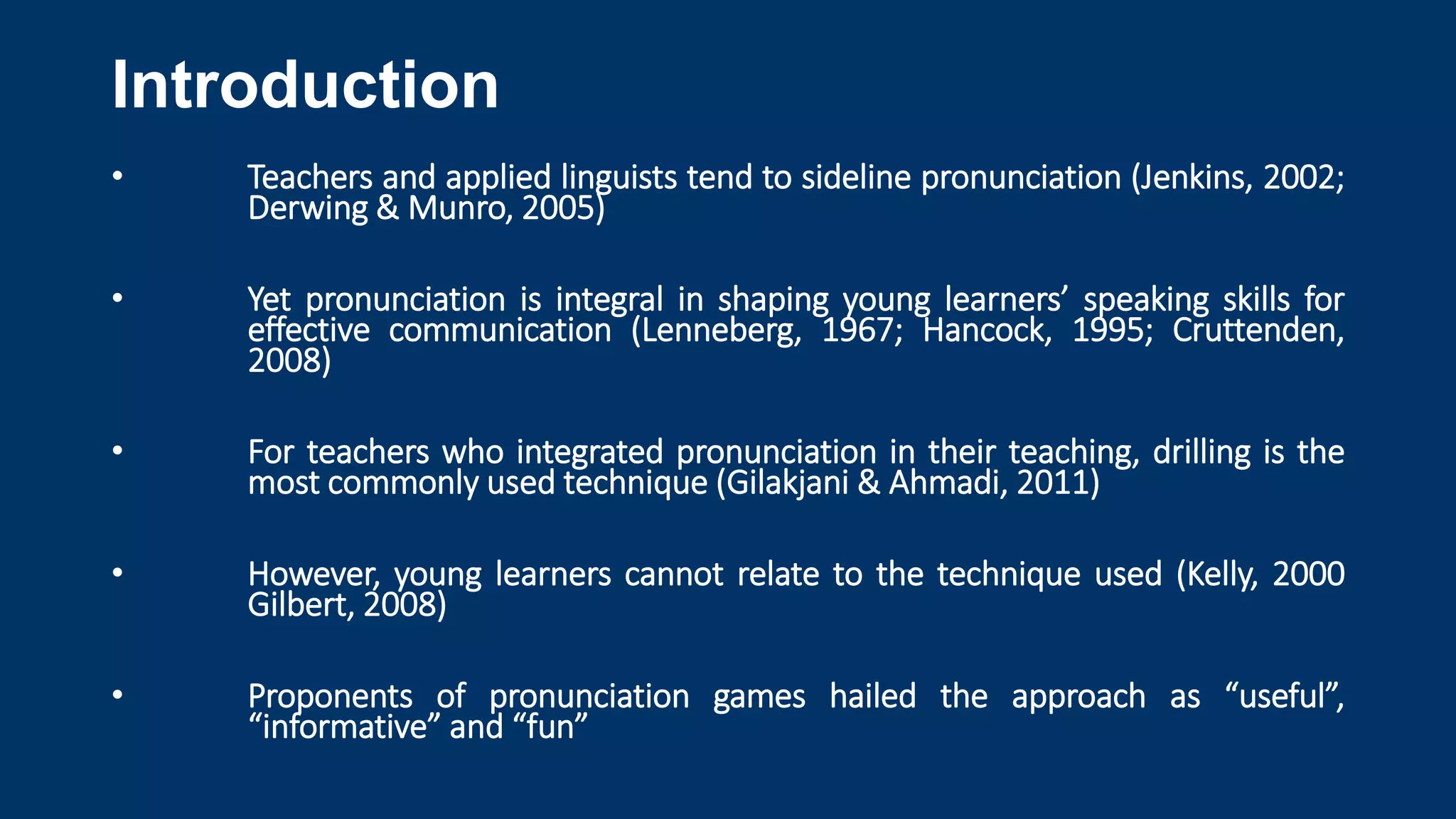 Asia TEFL 2014 Presentation: Evaluation of Pronunciation Games | PPTX