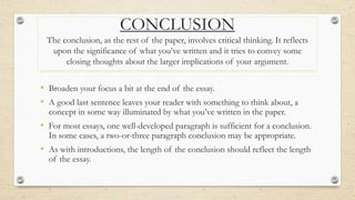 Advice on academic essay writing | PPTX