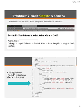 Pemrograman Web & Perangkat Bergerak - materi Form | PDF