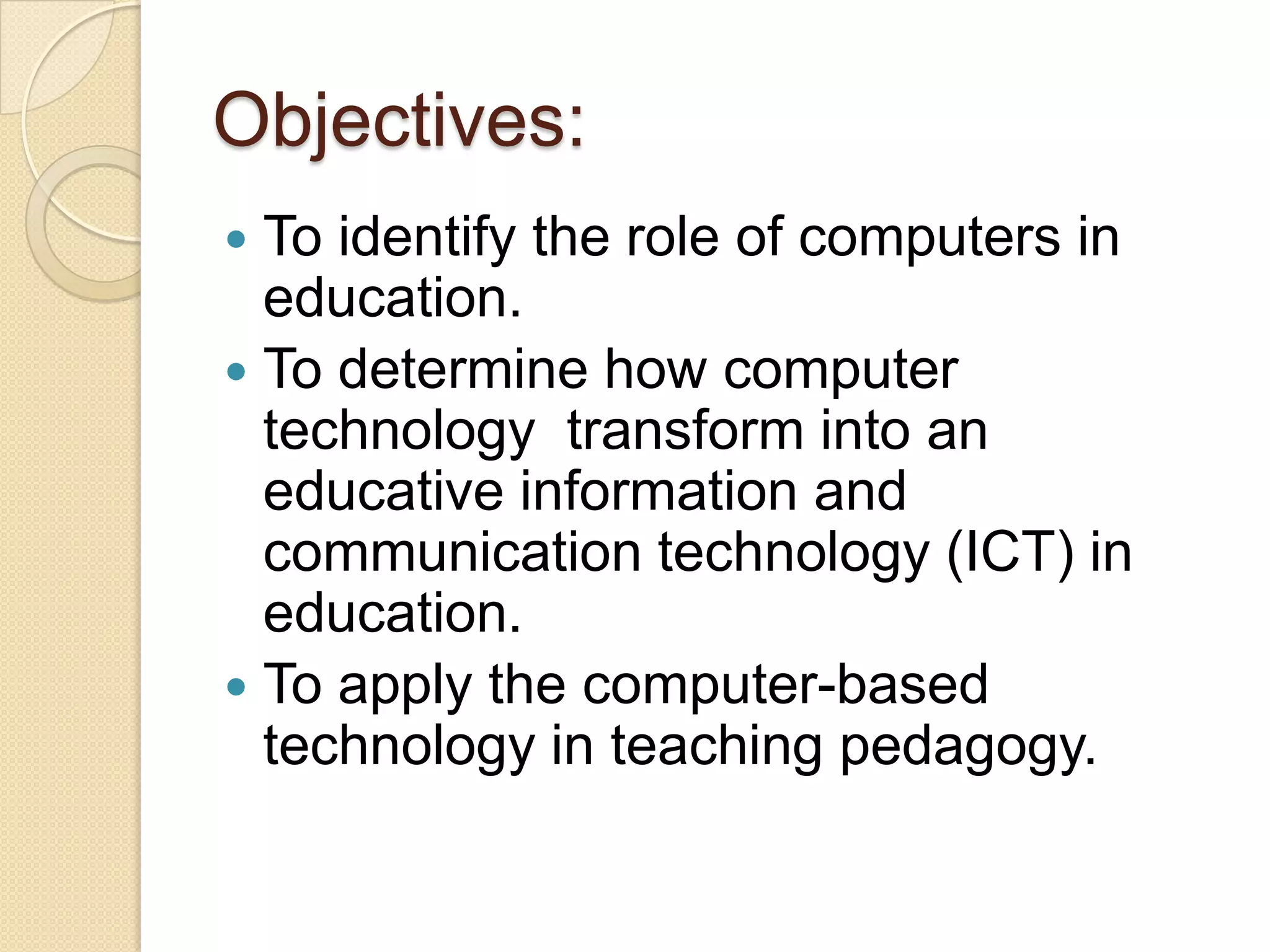 Computers as Information and Communication Technology | PPTX