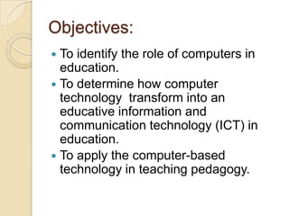 Computers as Information and Communication Technology | PPTX