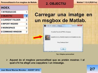 Personalització d'un msgbox de Matlab | PPTX