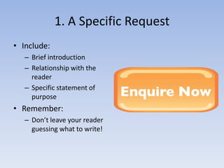 Steps to Writing a Recommendation Request Letter | PPT