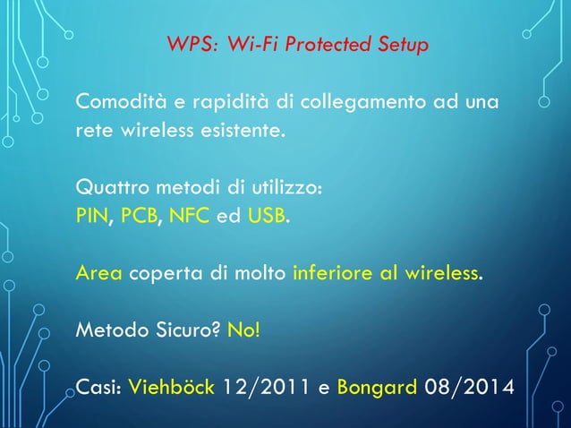 Reti Wi-Fi E Sicurezza | PPT