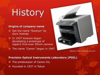 Pwrpoint canon inc | PPTX