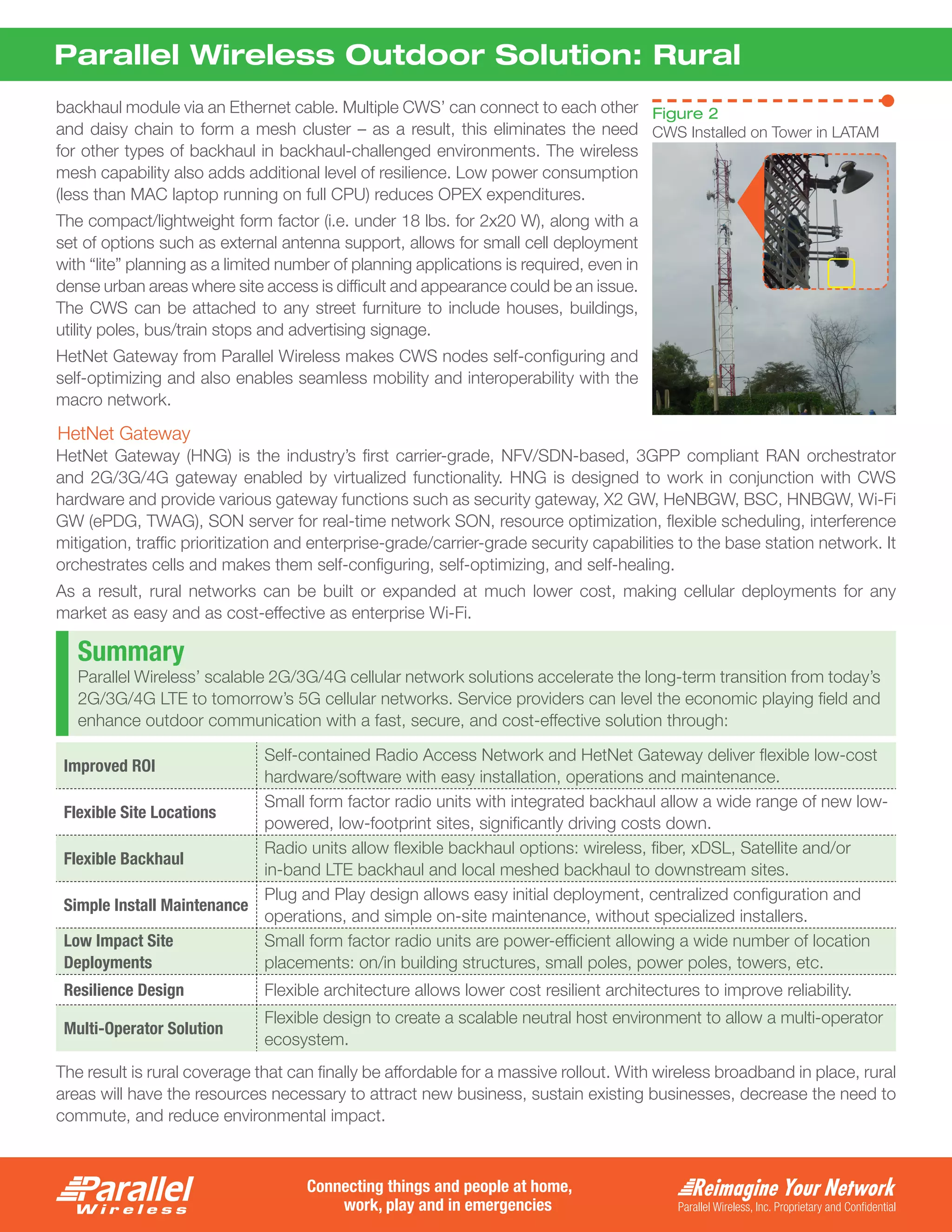 Parallel Wireless Rural Coverage Solution Overview | PDF