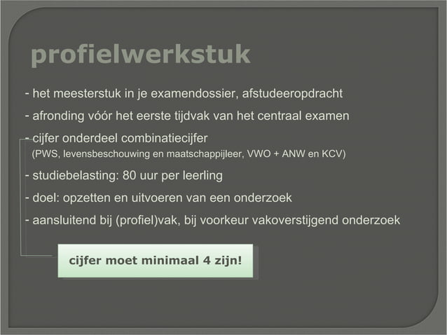 profielwerkstuk | PPT | Educational Assessment | Education