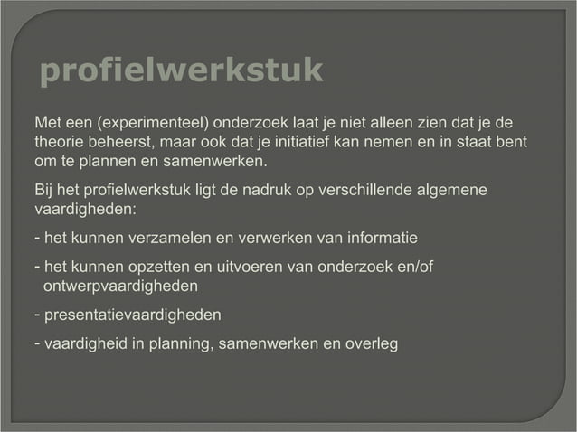 profielwerkstuk | PPT | Educational Assessment | Education