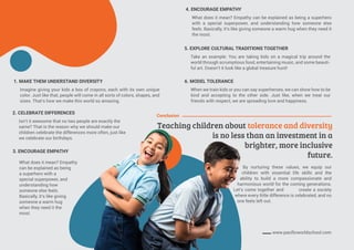 Teaching Children About Tolerance and Diversity | PDF