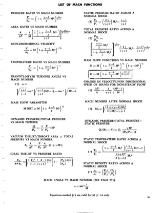 P&w tables of compressible flow functions | PDF
