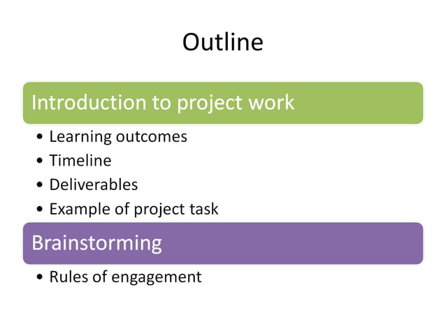 Project work introduction for NIE QKS520 | PPT