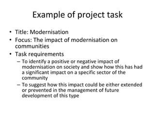 Project work introduction for NIE QKS520 | PPT