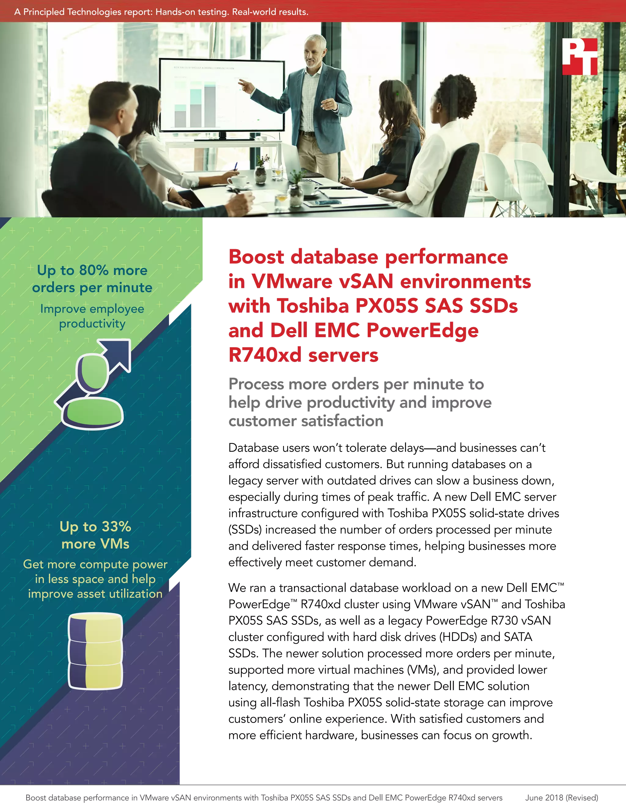 Boost database performance in VMware vSAN environments with Toshiba PX05S SAS SSDs and Dell EMC ...