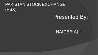 Pakistan Stock market | PPT