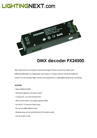 Px24500 dmx-driver | PDF
