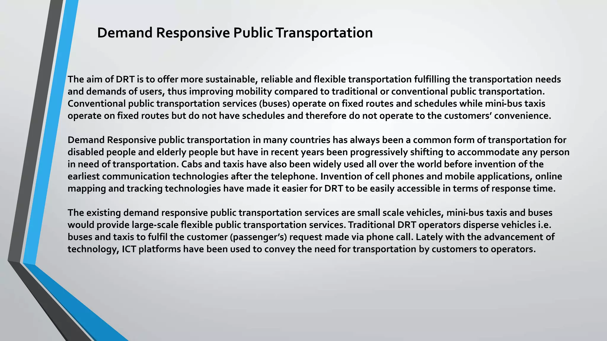 Possible impacts of ICT based demand-responsive public transportation ...