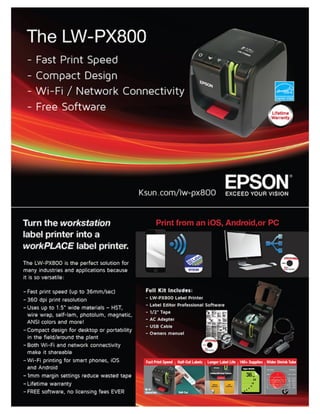 EPSON LW-PX800 Thermal Transfer Printer | PDF