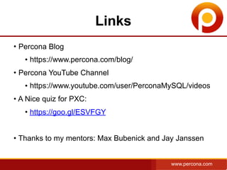 Percona XtraDB Cluster - Small Presentation | PPT