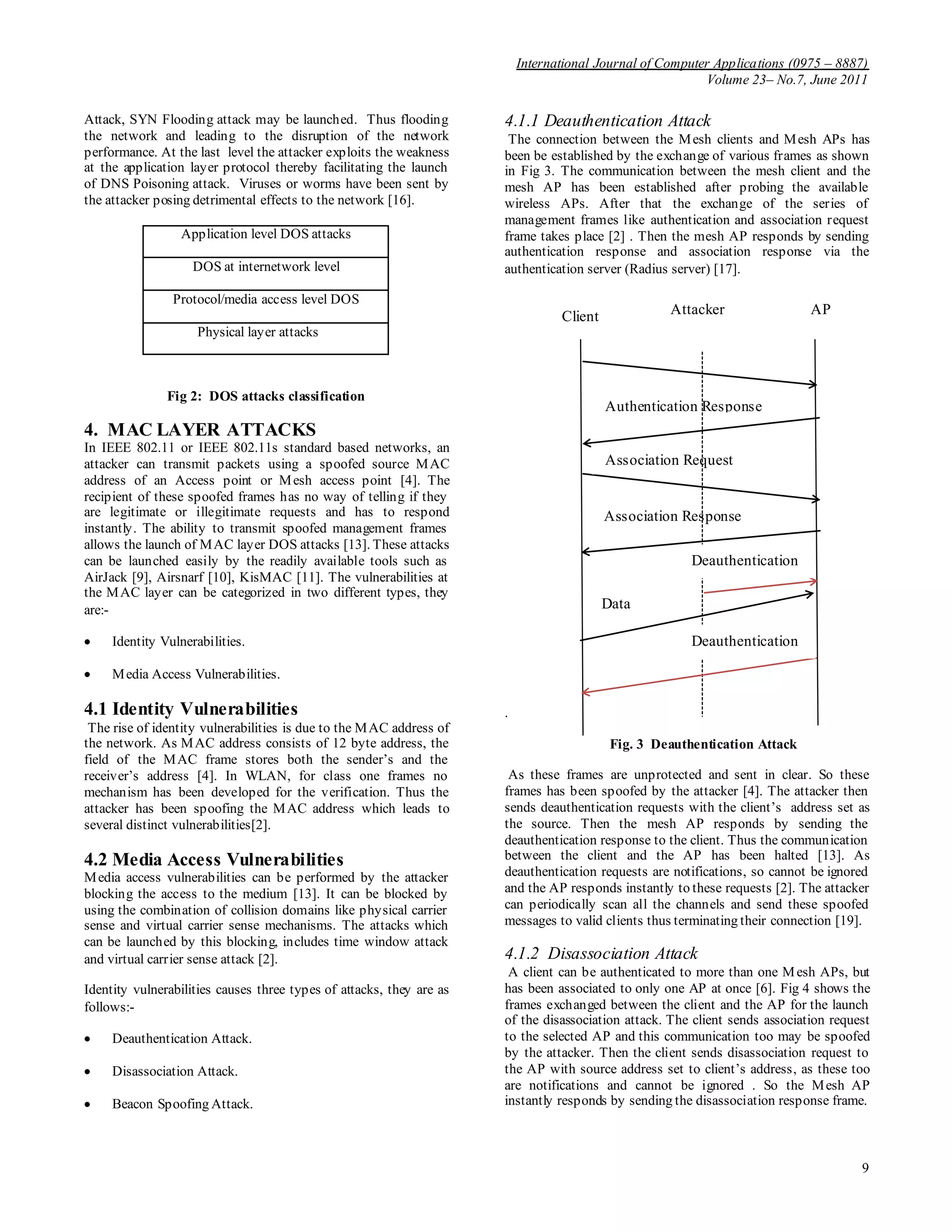 Wireless Deauth and Disassociation Attacks explained | PDF