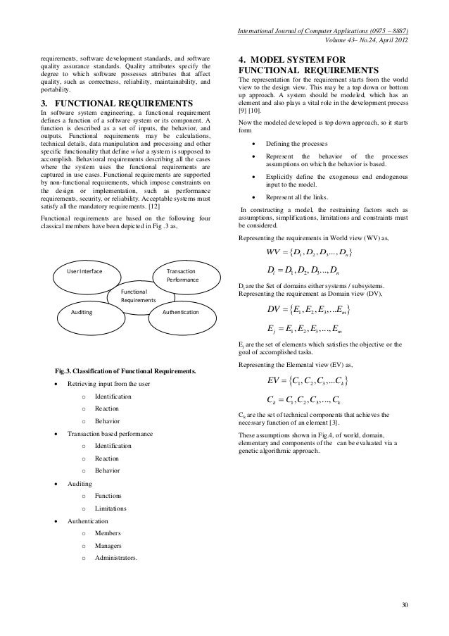 Quantify the Functional Requirements in Software System Engineering
