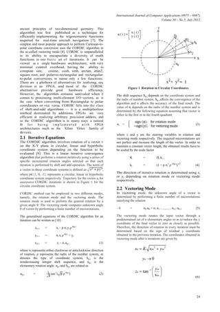 Reconfigurable Design of Rectangular to Polar Converter using Linear Convergence | PDF