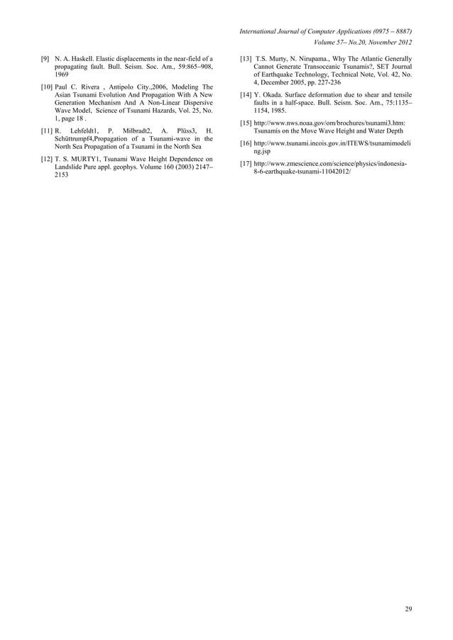 Tsunami Wave Propagation Models based on Two-Dimensional Cellular Automata | PDF