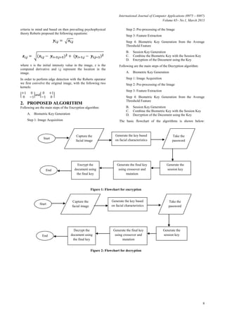 A Biometric Approach to Encrypt a File with the Help of Session Key | PDF