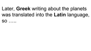 Lesson 1 discovering our solar system (aristotle planet names)_ | PPTX