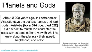 Lesson 1 discovering our solar system (aristotle planet names)_ | PPTX